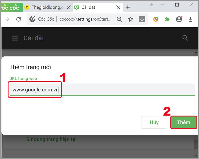 Cách cài đặt Google làm trang chủ trên Cốc cốc và trình duyệt mặc định