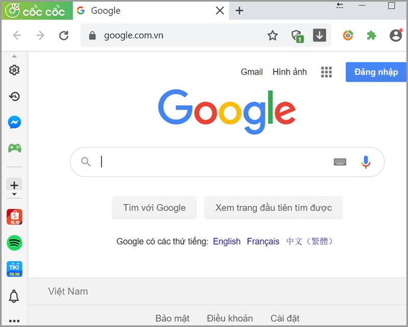 Cách cài đặt Google làm trang chủ trên Cốc cốc và trình duyệt mặc định