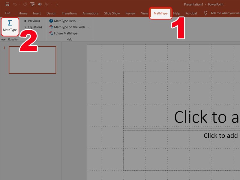 Cách chèn và sử dụng MathType trong PowerPoint chi tiết