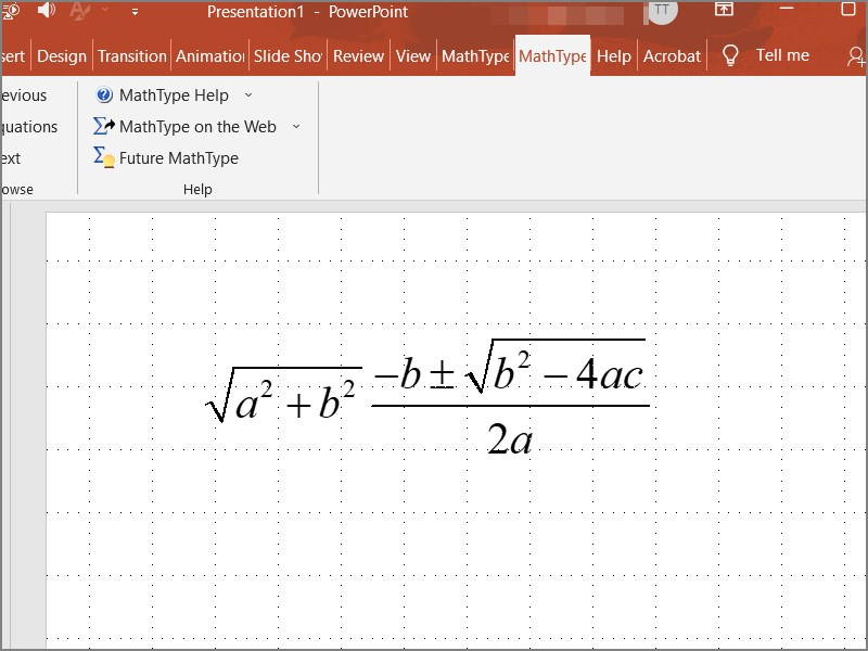 Cách chèn và sử dụng MathType trong PowerPoint chi tiết