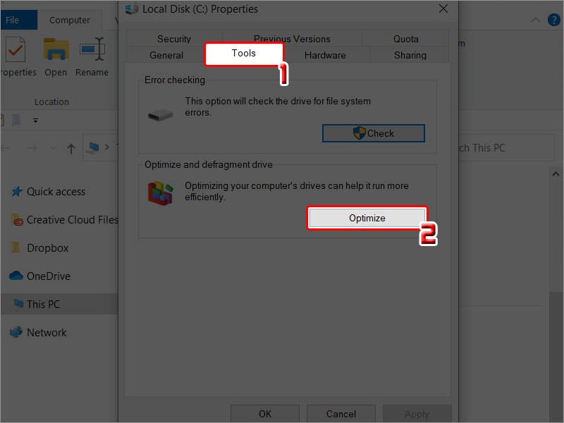 Cách khắc phục lỗi scratch disks are full trong Photoshop trên Windows