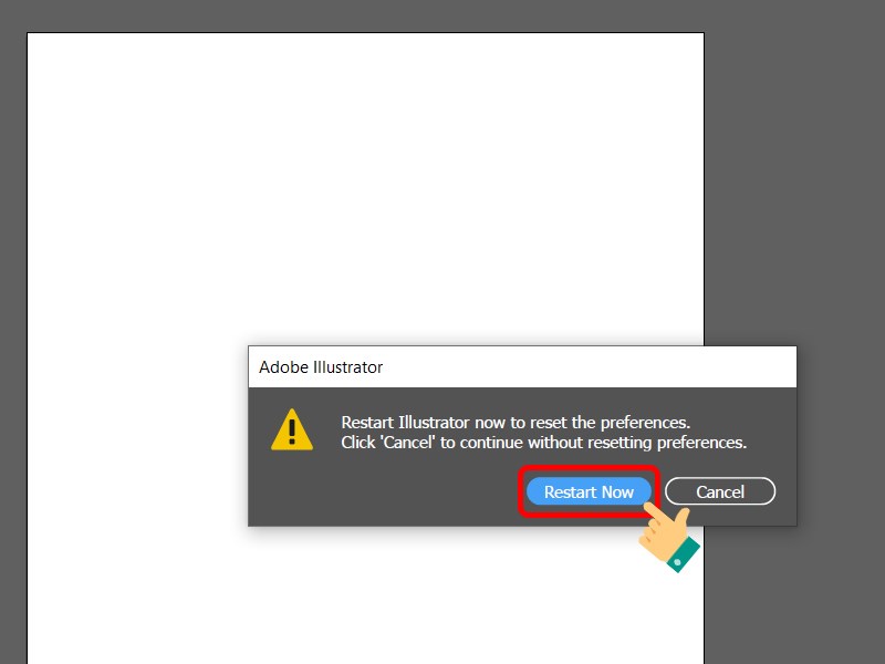 Cách khôi phục, reset Adobe Illustrator (AI) về mặc định