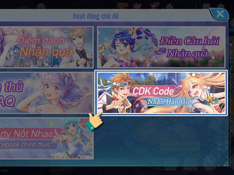 Code Party Nốt Nhạc:Ngôi Sao Rực Rỡ mới nhất, cách nhập code