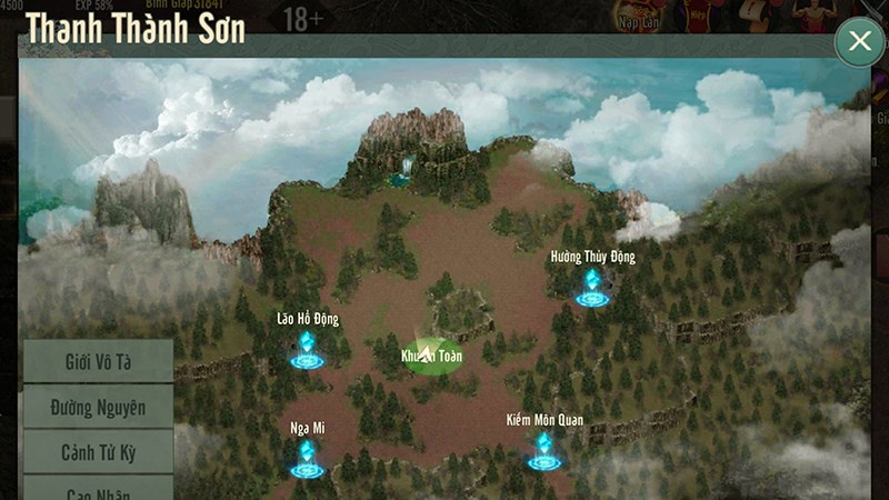 Danh sách chi tiết bản đồ luyện công VLTK 1 Mobile từ cấp 20 – 180