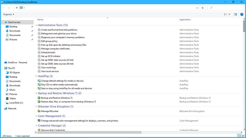 God Mode là gì? Hướng dẫn bật God Mode trên Windows 10/8/7
