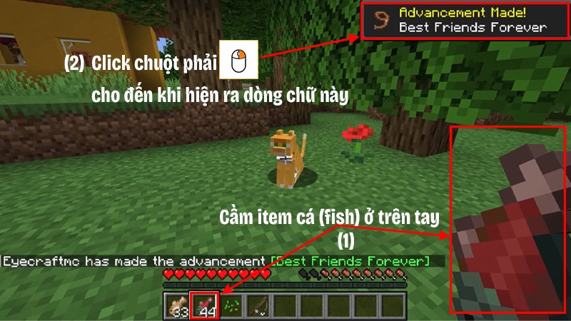 Hướng dẫn thuần hóa con vật thành thú nuôi trong Minecraft