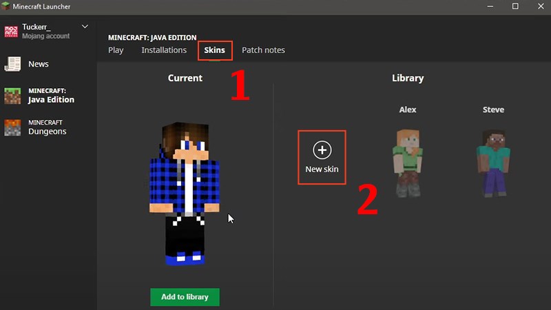 Cách tải skin Minecraft, cài đặt skin Minecraft trên máy tính dễ dàng