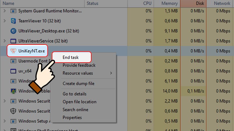 Cách hiển thị unikey trên taskbar, khắc phục lỗi không có biểu tượng