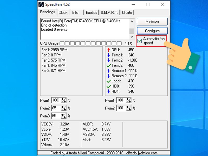 Cách sử dụng Speedfan kiểm tra nhiệt độ, tốc độ quạt trên máy tính