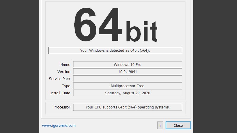 5 cách kiểm tra máy tính Windows chạy 32 bit hay 64 bit đơn giản