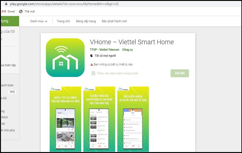 VHome : Ứng dụng quản lý, xem camera quan sát của Viettel