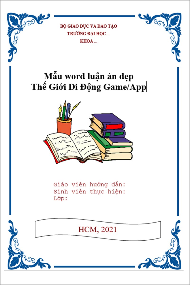 Tổng hợp 100 mẫu bìa Word đẹp miễn phí mới nhất - tải miễn phí