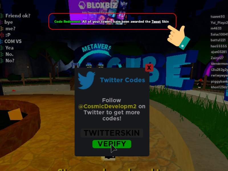 Code Cube Defense mới nhất tháng 03/2022, cách nhập code