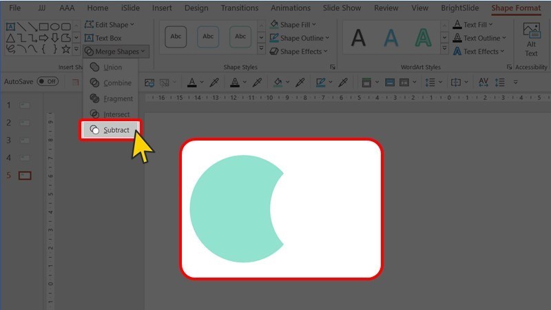 Cách dùng Merge Shape gộp, tách hình khối trong PowerPoint