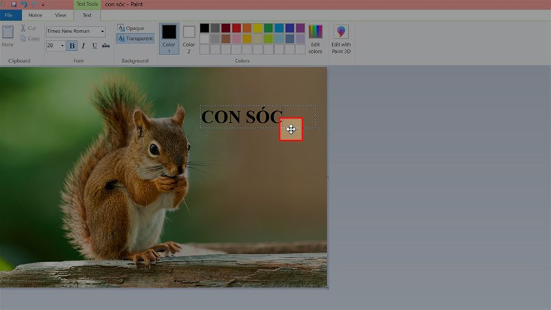 Cách chèn chữ vào ảnh trong Paint trên Windows 7,8,10 cực dễ