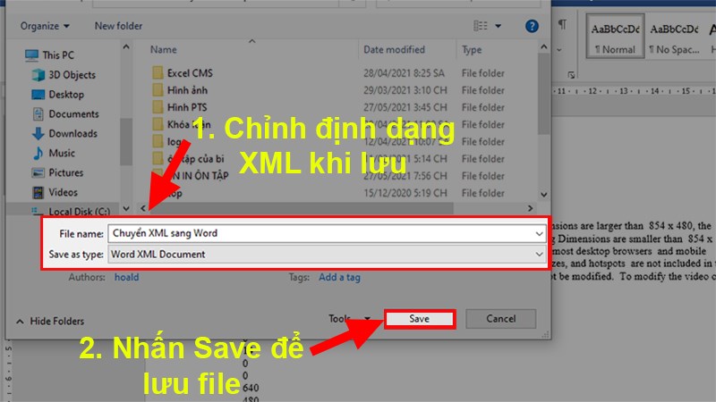 Cách chuyển file XML sang Word (DOC, DOCX) nhanh, không cần phần mềm