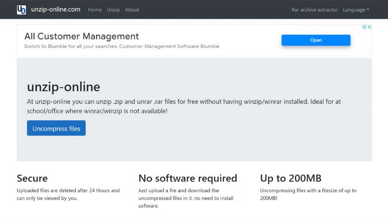 Cách giải nén online file Rar, Zip không cần phần mềm