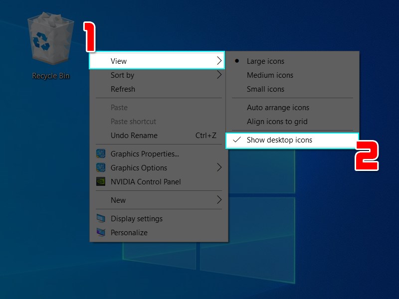 Cách ẩn thùng rác trong Windows 10 đơn giản, dễ thực hiện