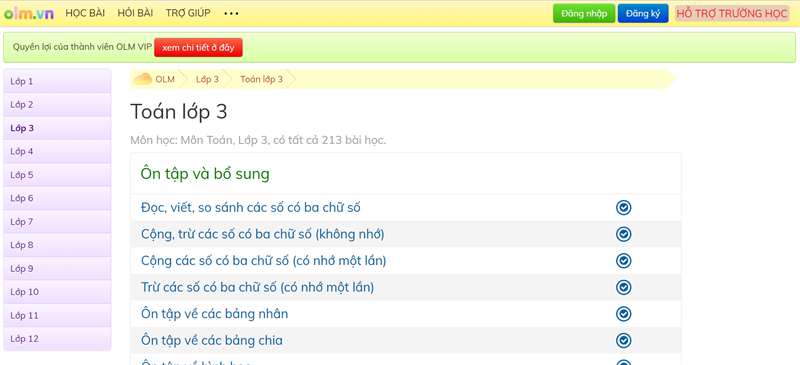 TOP 5 trang web học Toán lớp 3 online miễn phí, tốt nhất