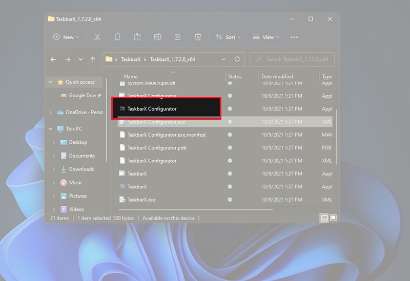 Cách làm trong suốt thanh Taskbar trên Windows 11 bằng TranslucentTB