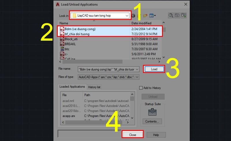 Cách load Lisp trong CAD một lần dùng mãi mãi cực đơn giản