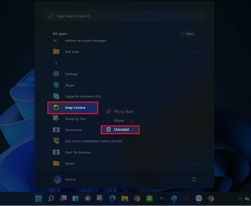 Cách xóa, gỡ cài đặt Snap Camera trên Windows cực đơn giản
