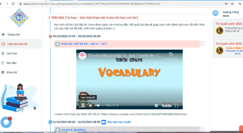 Hướng dẫn đăng nhập Eduso.vn học trực tuyến nhanh nhất 2023