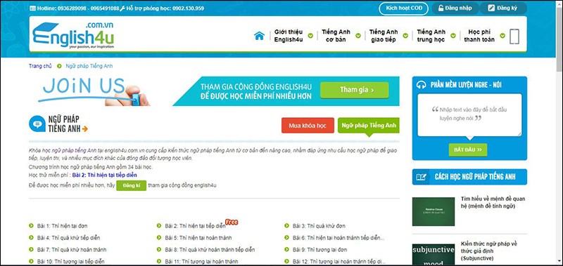 TOP 12 website học ngữ pháp tiếng Anh online miễn phí, tốt nhất