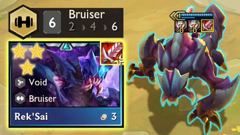 Lên đồ Rek'Sai DTCL Mùa 9, đội hình Rek'Sai mạnh nhất và cách chơi