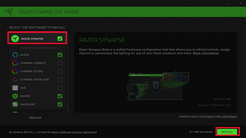 Cách tải, sử dụng Razer Synapse 3 tùy chỉnh thiết bị Razer