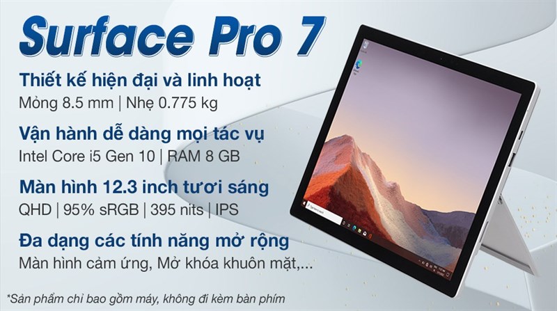 Điểm mặt 3 laptop Surface Pro 7 chính hãng, giá tốt nhất