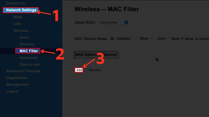 Cách chặn và giới hạn truy cập người dùng Wifi VNPT – GIÁO SƯ MÁY TÍNH
