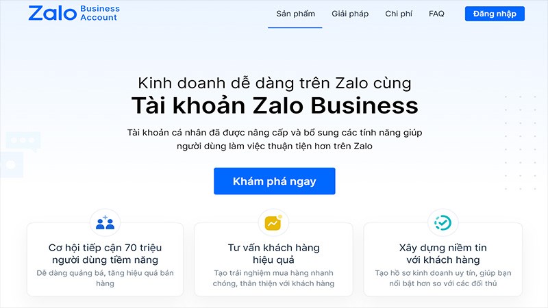 Tài khoản Zalo Business là gì? Tham khảo từ A-Z giá gói Zalo Business