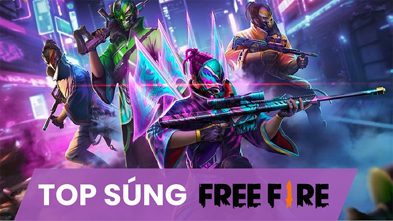 Top 10 khẩu súng mạnh nhất để leo rank Free Fire