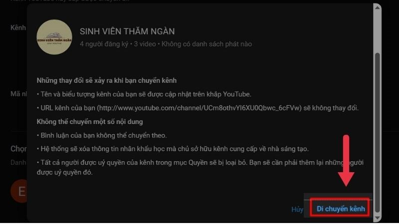 Cách di chuyển kênh YouTube sang tài khoản Gmail khác dễ dàng