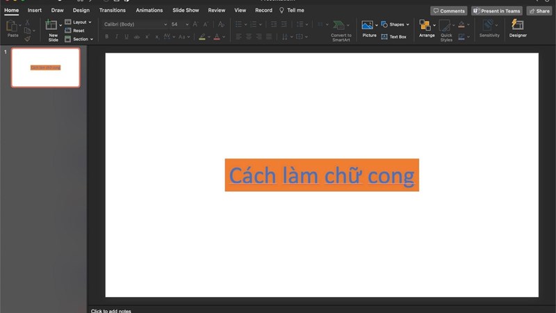 Cách Làm Chữ Cong Uốn Lượn Trong Powerpoint Cực Thú Vị 