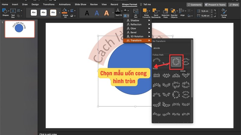 Cách Làm Chữ Cong Uốn Lượn Trong Powerpoint Cực Thú Vị 
