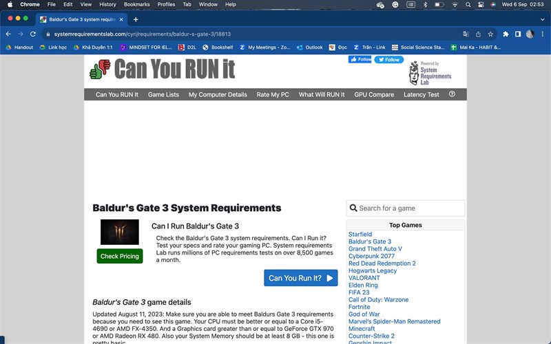 Cấu hình chơi Baldur's Gate 3 trên máy tính chi tiết nhất