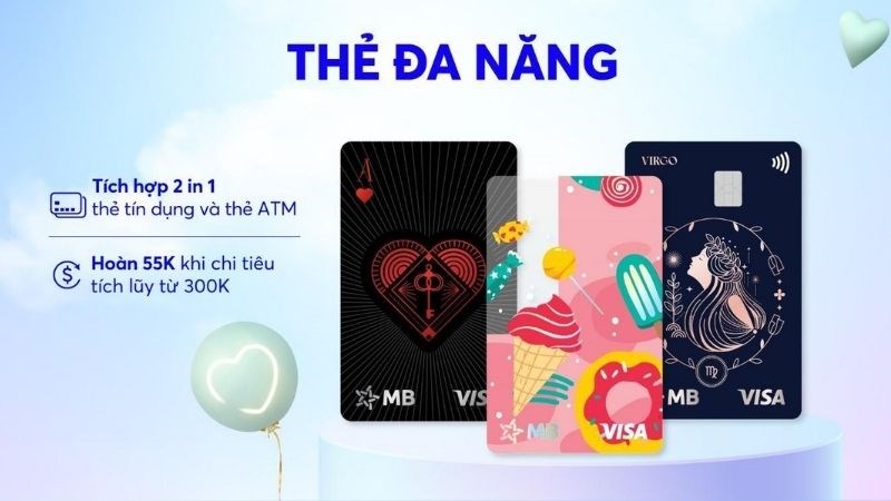 Các loại thẻ MB Bank và các loại biểu phí thông dụng