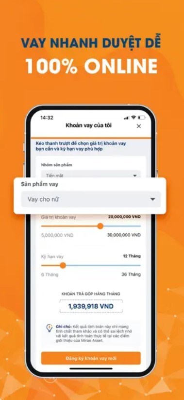 My Finance - Ứng dụng theo dõi khoản vay và thanh toán của Mirae Asset