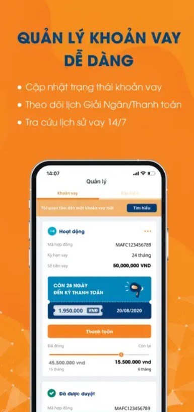 My Finance - Ứng dụng theo dõi khoản vay và thanh toán của Mirae Asset