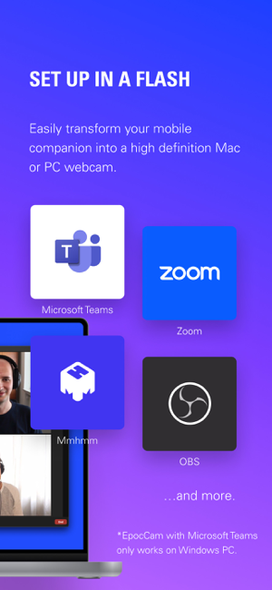 EpocCam Webcam: Ứng dụng camera cho Mac và PC