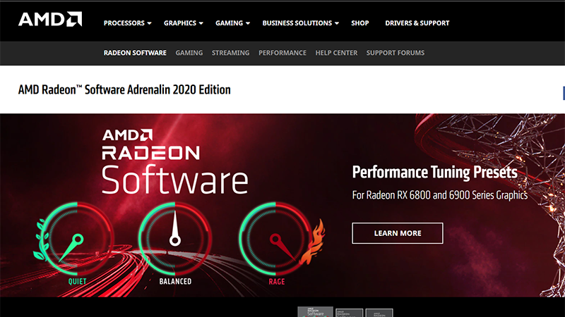 AMD Radeon Software - Trình điều khiển card đồ họa của AMD