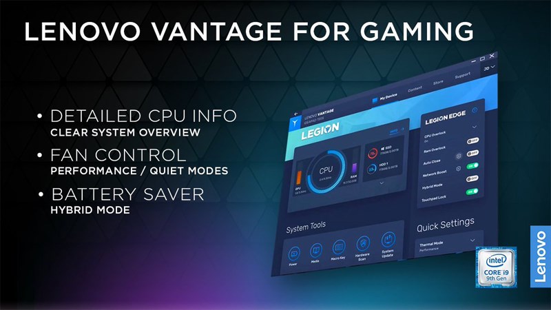 Lenovo Vantage: Tối ưu và cá nhân hóa cài đặt chơi game