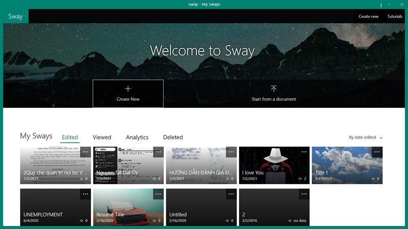 Tải Microsoft Sway - Công cụ thiết kế slide thuyết trình sáng tạo