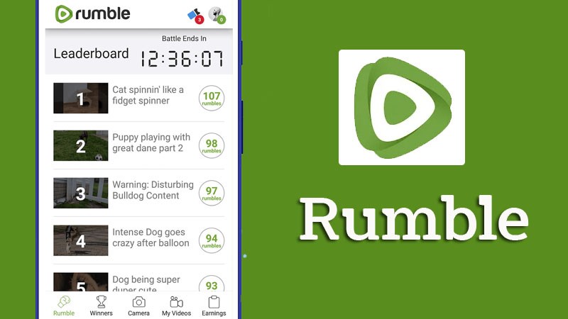 Rumble - Ứng dụng tải, xem video và kiếm tiền bằng nội dung giá trị