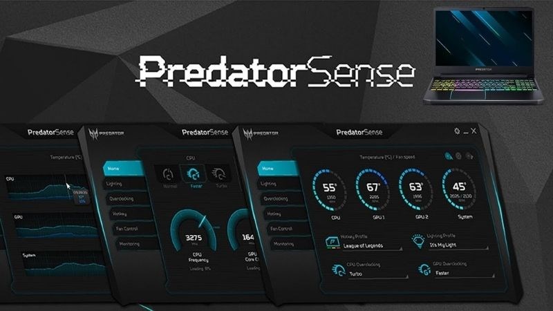 Predator Sense - Ứng dụng điều khiển laptop gaming Helios