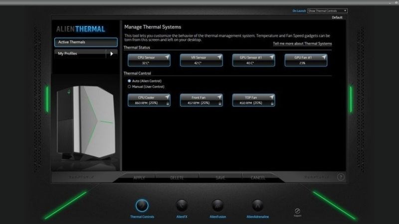 Alienware Command Center - Điểu khiển laptop gaming Dell/Alienware