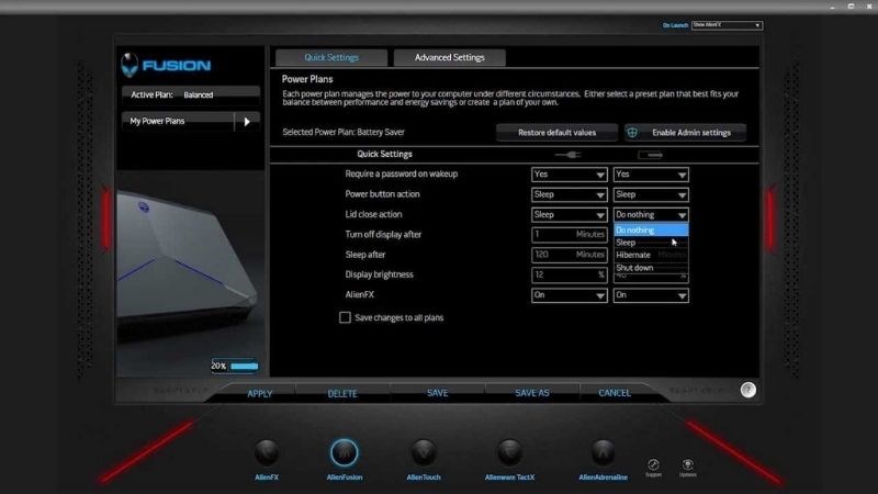 Alienware Command Center - Điểu khiển laptop gaming Dell/Alienware