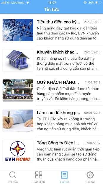 Ứng dụng EVNHCM CSKH: Tra cứu, theo dõi tiền điện hàng ngày